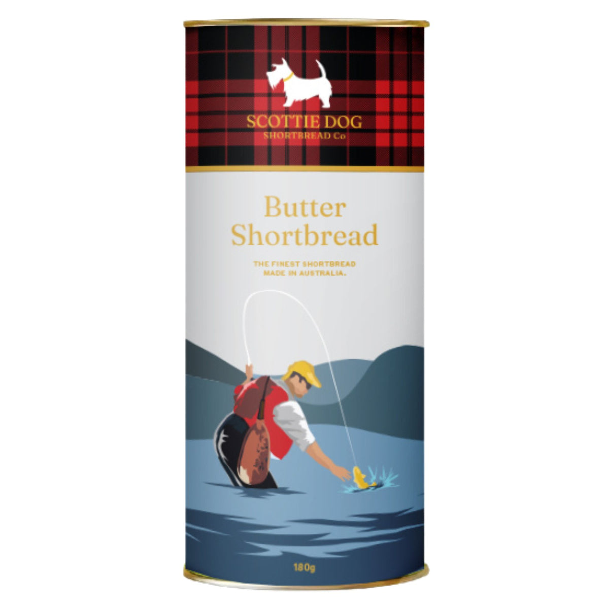 Scottie Dog Shortbread Co Tube - Fishing Tube 180g– The Balmoral Hamper ...
